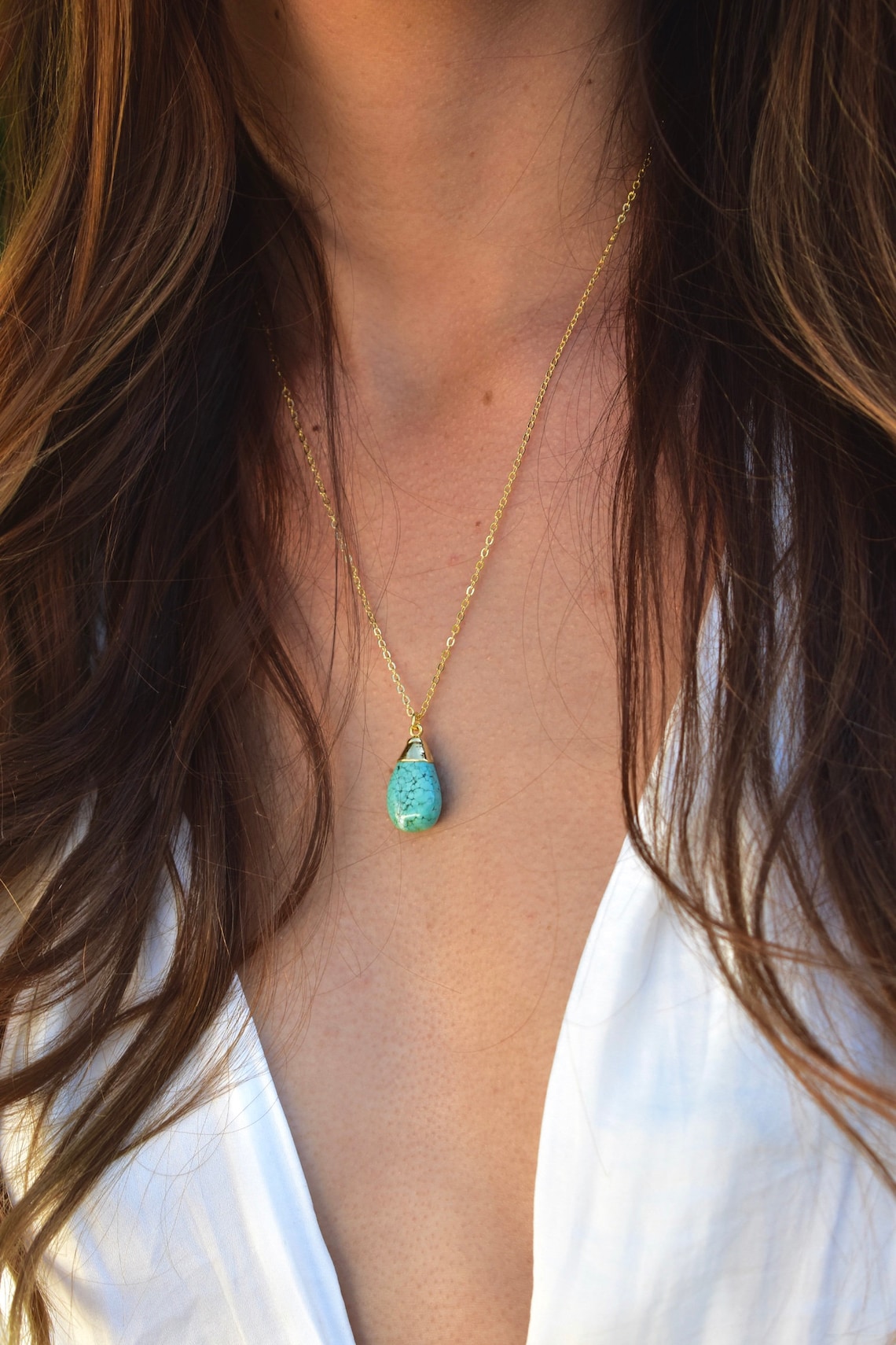 WILD CHILD NECKLACE /// Turquoise Gemstone Necklace | Etsy