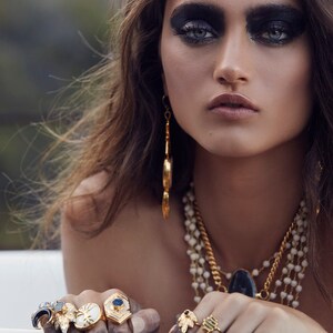 PAX MINI RING /// Gold Ring, Stackable Rings, Silverite, Statement ...