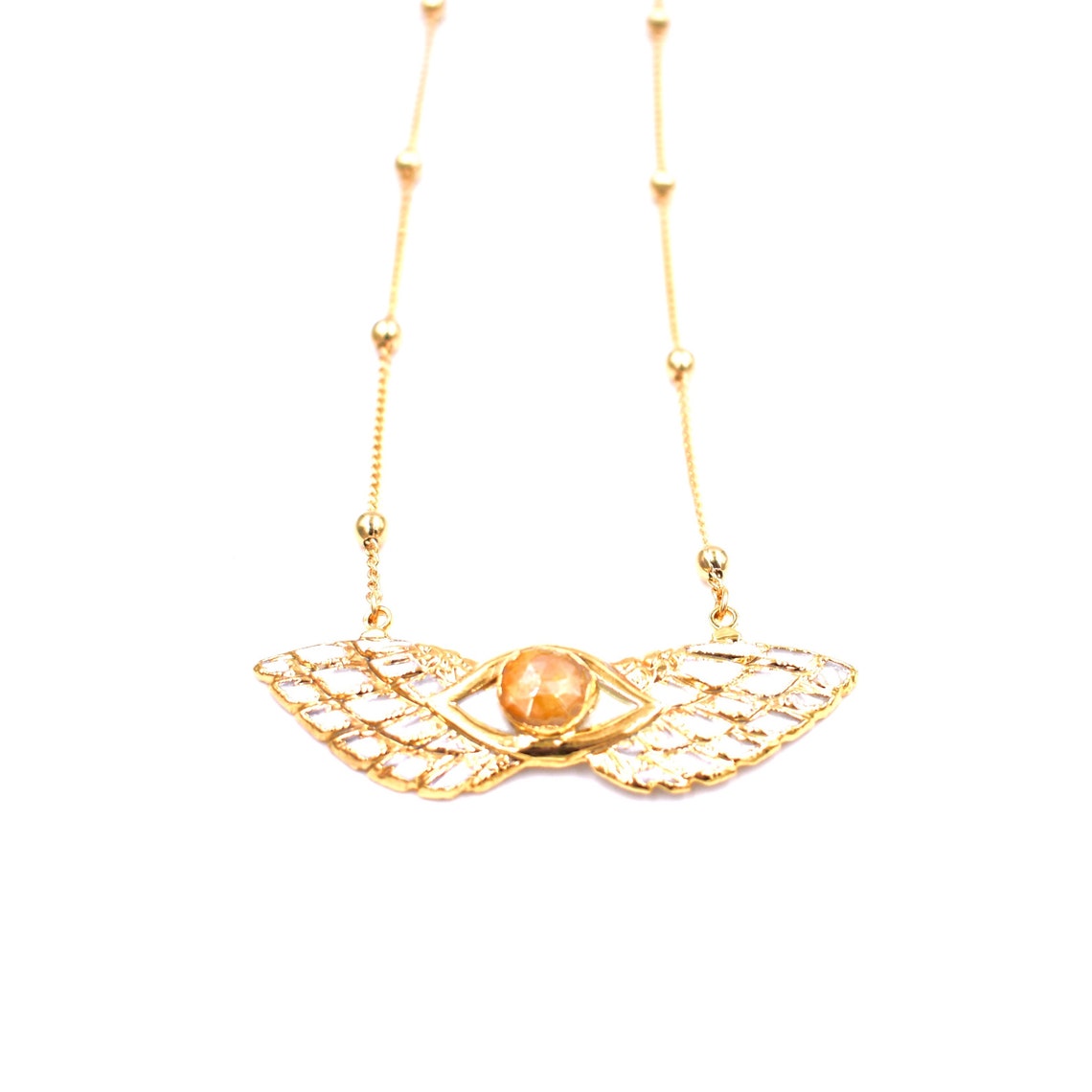 ISLA NECKLACE /// Gold Necklace Wings Bohemian Necklace | Etsy