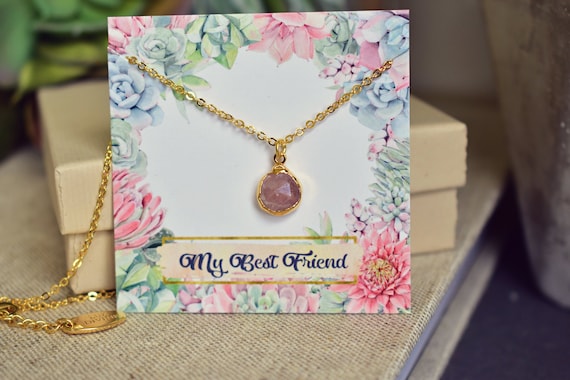BEST FRIENDS NECKLACE /// Gemstone Necklace Women's | Etsy