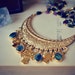 MYRA NECKLACE /// Abalone Stone, Coin, Cross, Brass or Tourmaline Chain ...