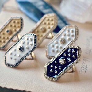 ELOISE RING /// Gold Ring, Statement Ring, Cubic Zirconia, Women's Jewelry, Art Deco Jewelry ...