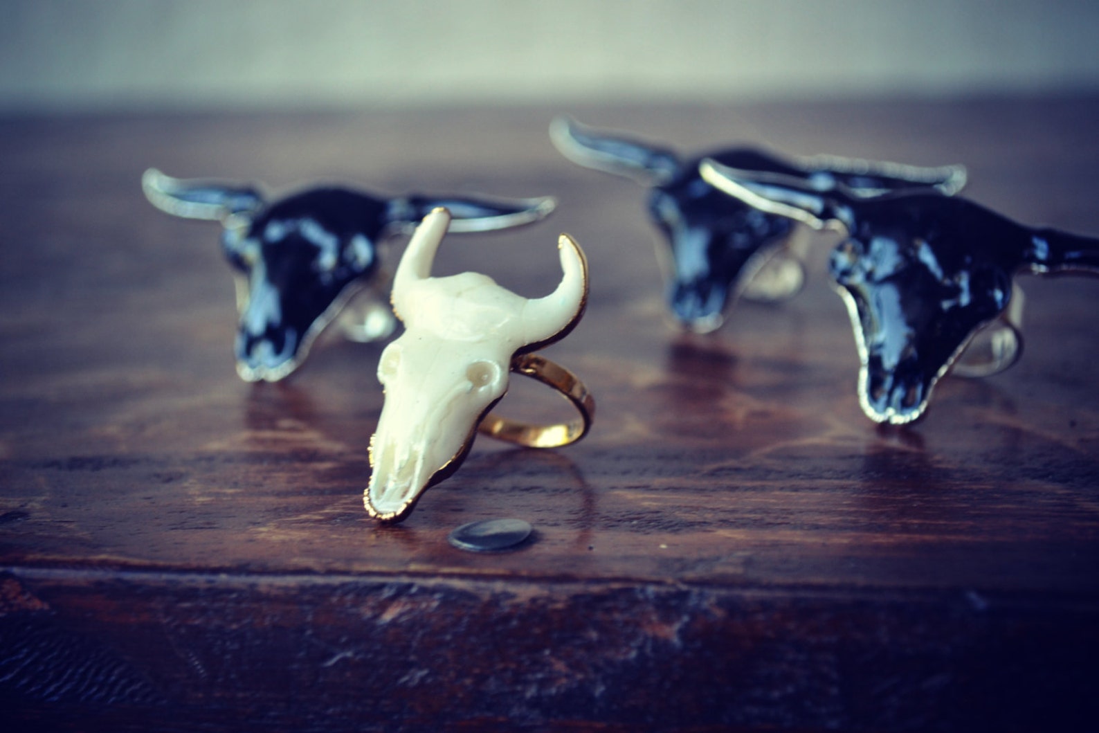 GYPSY BULL /// Electroformed Ring, Gold Ring, Bull, Statement Ring ...