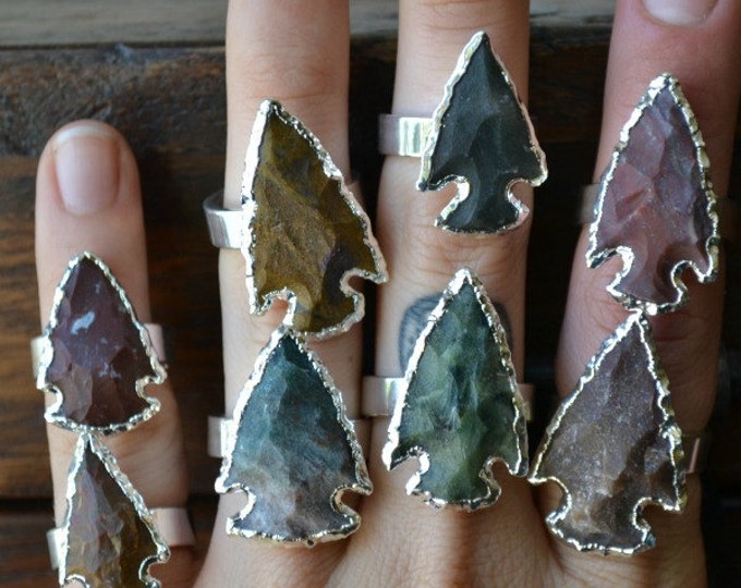 ARROWS RING /// Silver Arrowhead Ring Festival Jewelry - Etsy