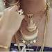 MYRA NECKLACE /// Abalone Stone, Coin, Cross, Brass or Tourmaline Chain ...