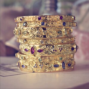 GIA CUFFS /// Gold, Bangle, Gift for Her, Bohemian Jewelry, Statement ...