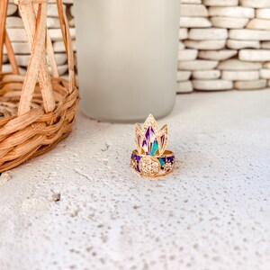 Limited Edition TIGER LILY RING /// Rainbow Enamel, Cubic Zirconia ...