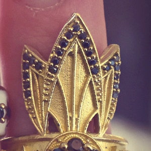 TIGER LILY RING /// Gold, Cubic Zirconia, Women's Jewelry, Statement ...