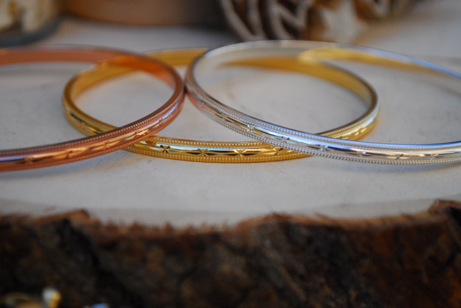 TWILIGHT STACKER BANGLE /// Gold Silver or Rose Gold | Etsy