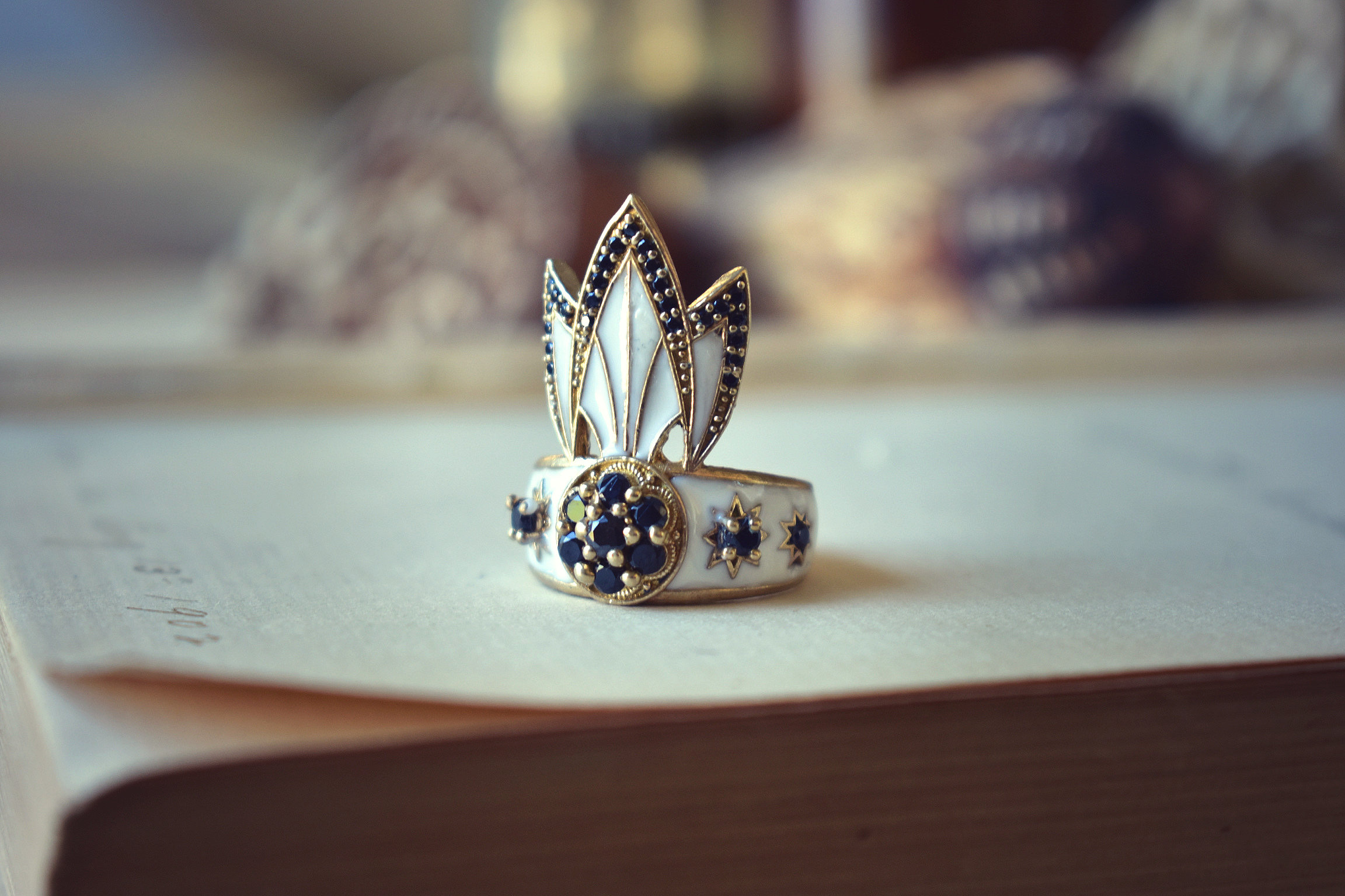 TIGER LILY RING /// Gold, Cubic Zirconia, Women's Jewelry, Statement ...
