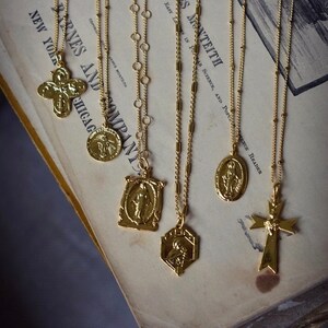 IMMACULATE CONCEPTION MEDAL // Gold Necklace, Religious Jewelry ...