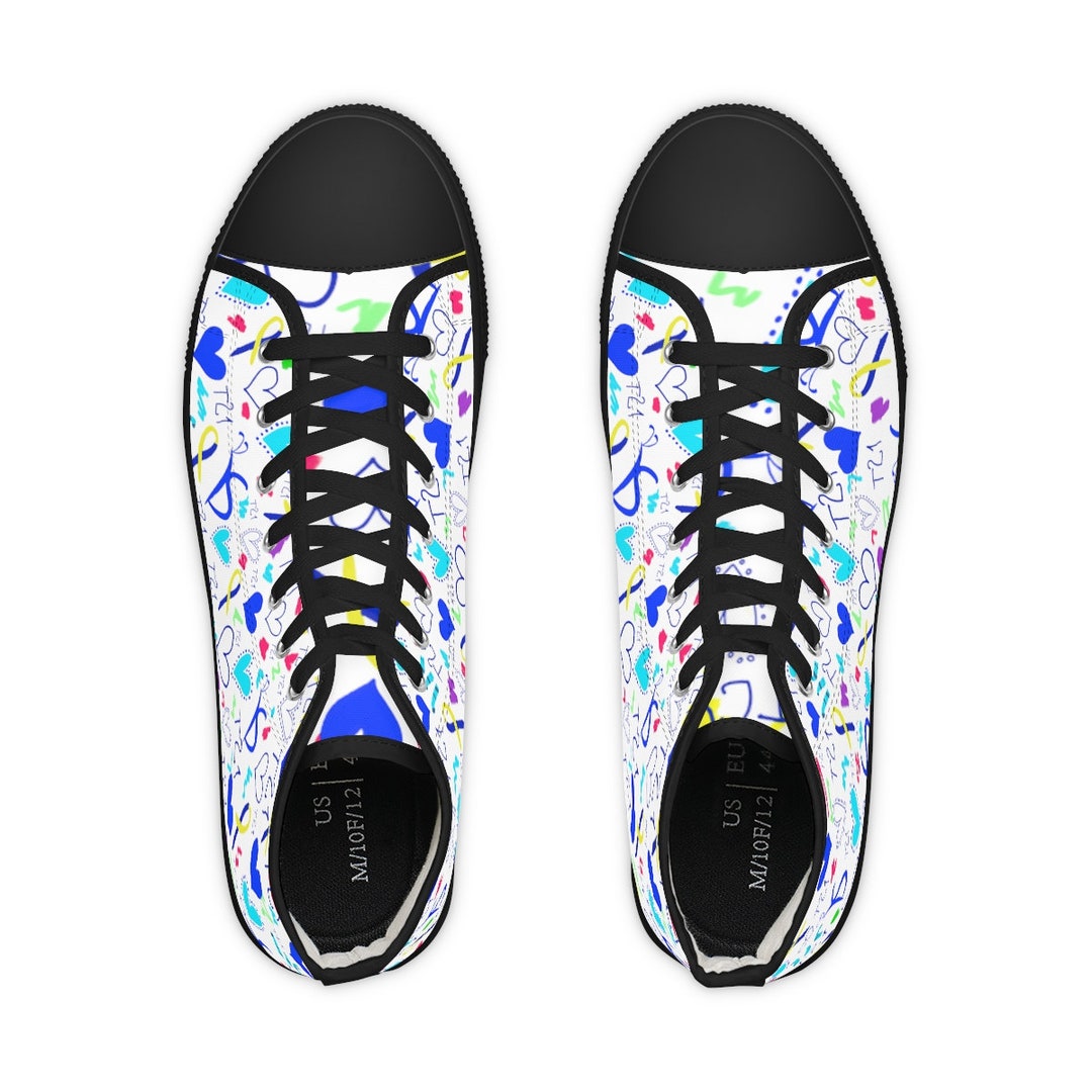 Down Syndrome Men's High Top Sneakers, Buddy Walk, Down Syndrome Shoes ...