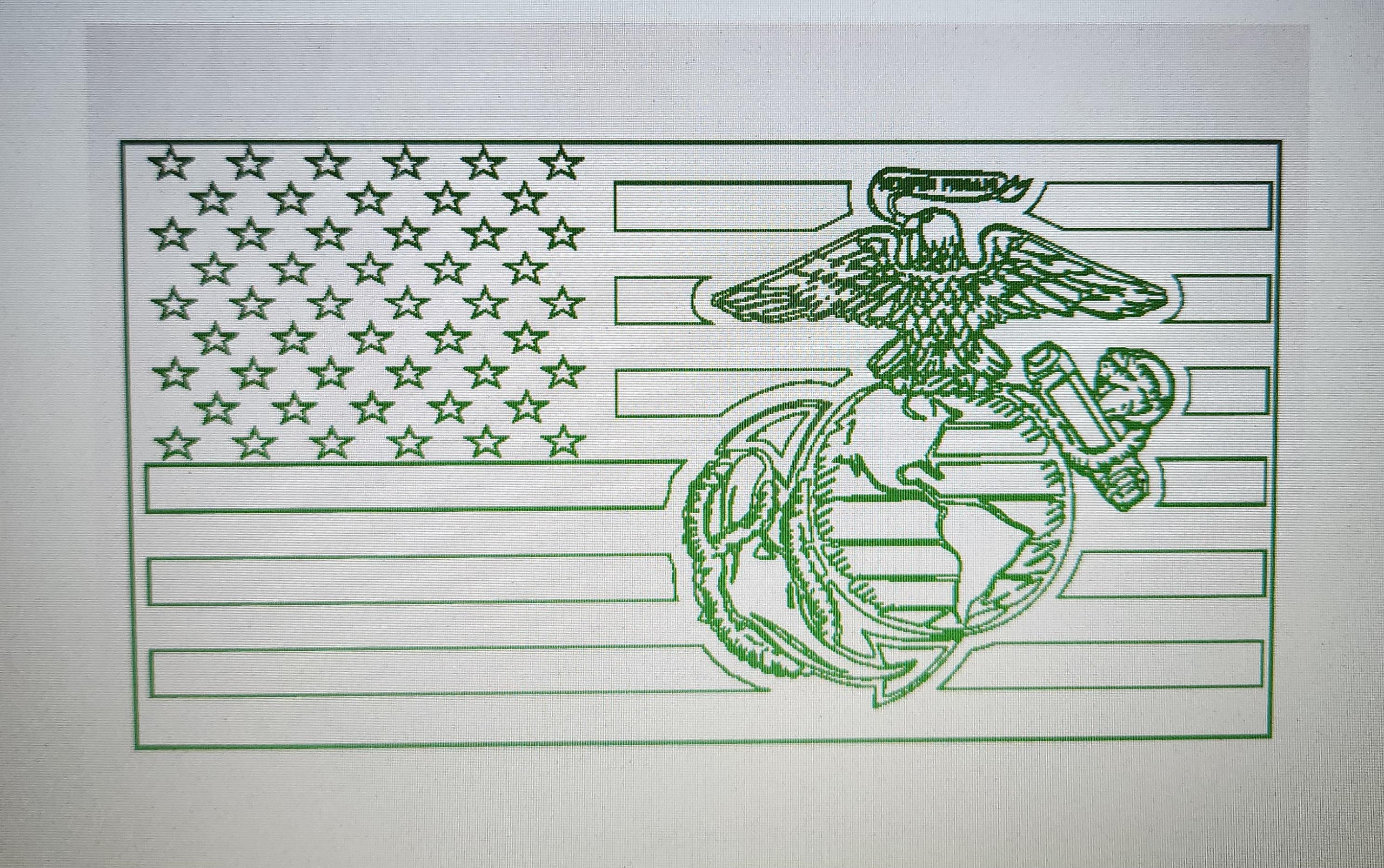 US Flag With Marine Corp Globe, Eagle, Anchor Svg - Etsy