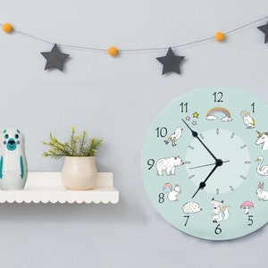 Kids Wall Clock, Nursery Clock, Nursery Wall Clock, Childrens Wall ...