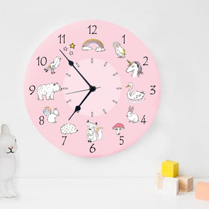Kids Wall Clock, Nursery Clock, Nursery Wall Clock, Childrens Wall ...