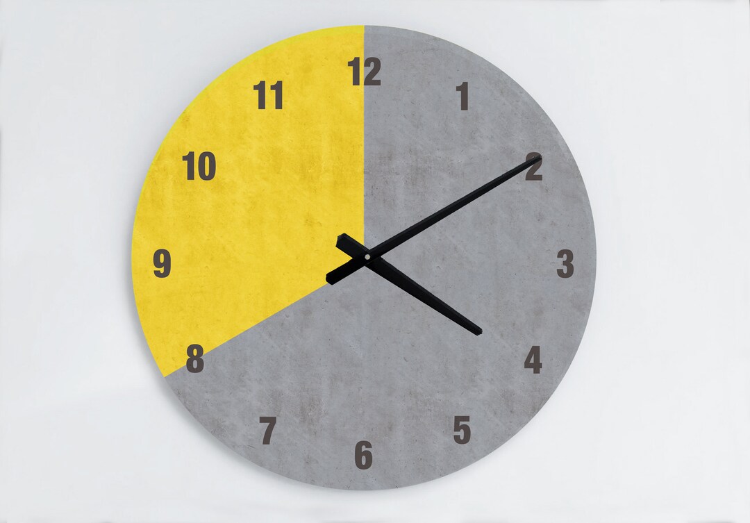 Geometric Wall Clock, Minimalist Wall Clock , Extra Large Wall Clock ...