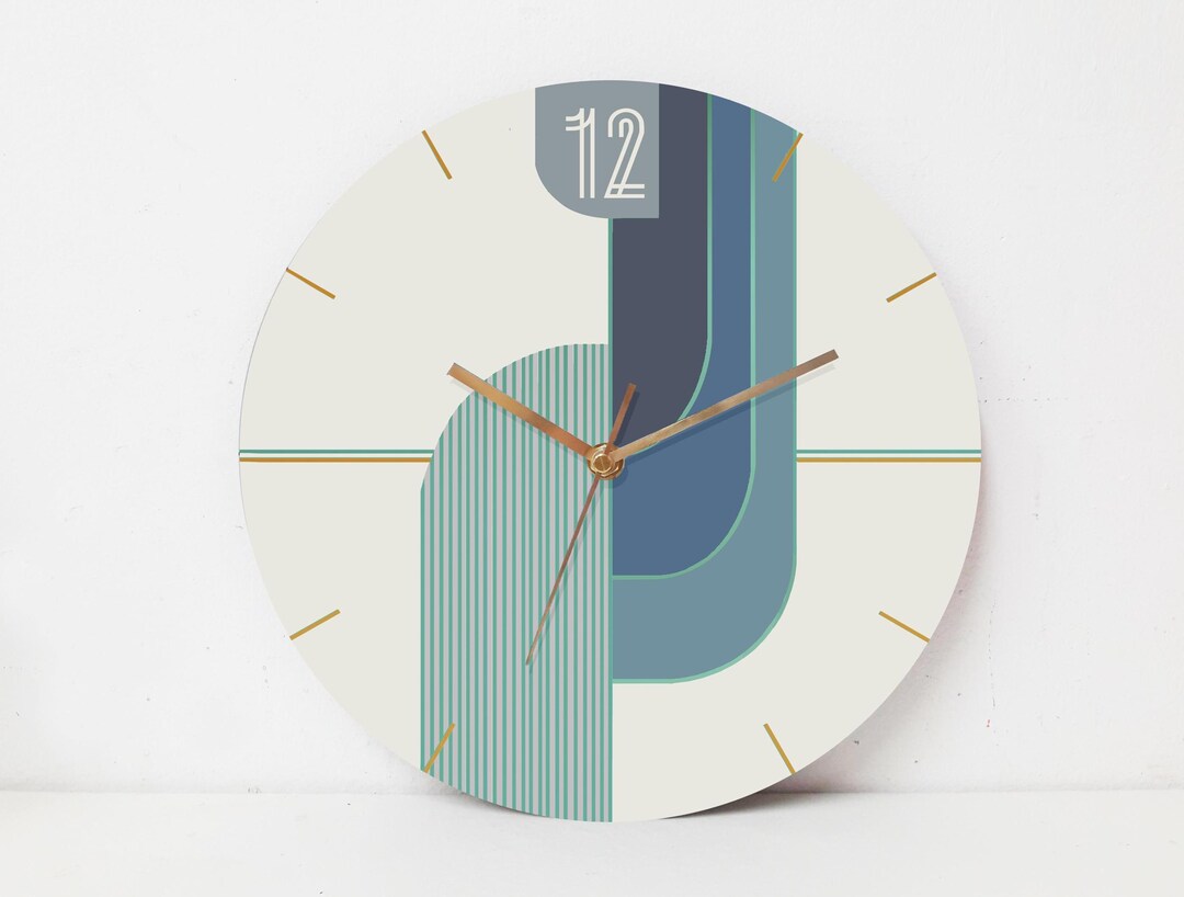 Geometric Wall Clock, Wall Art Minimalist Clock for Home Decor ...