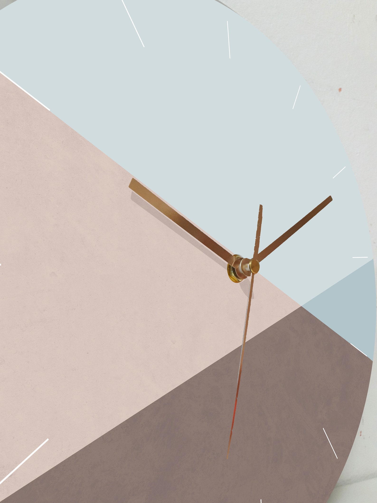 Geometric Wall Clock Minimalist Wall Clock Large Wall | Etsy