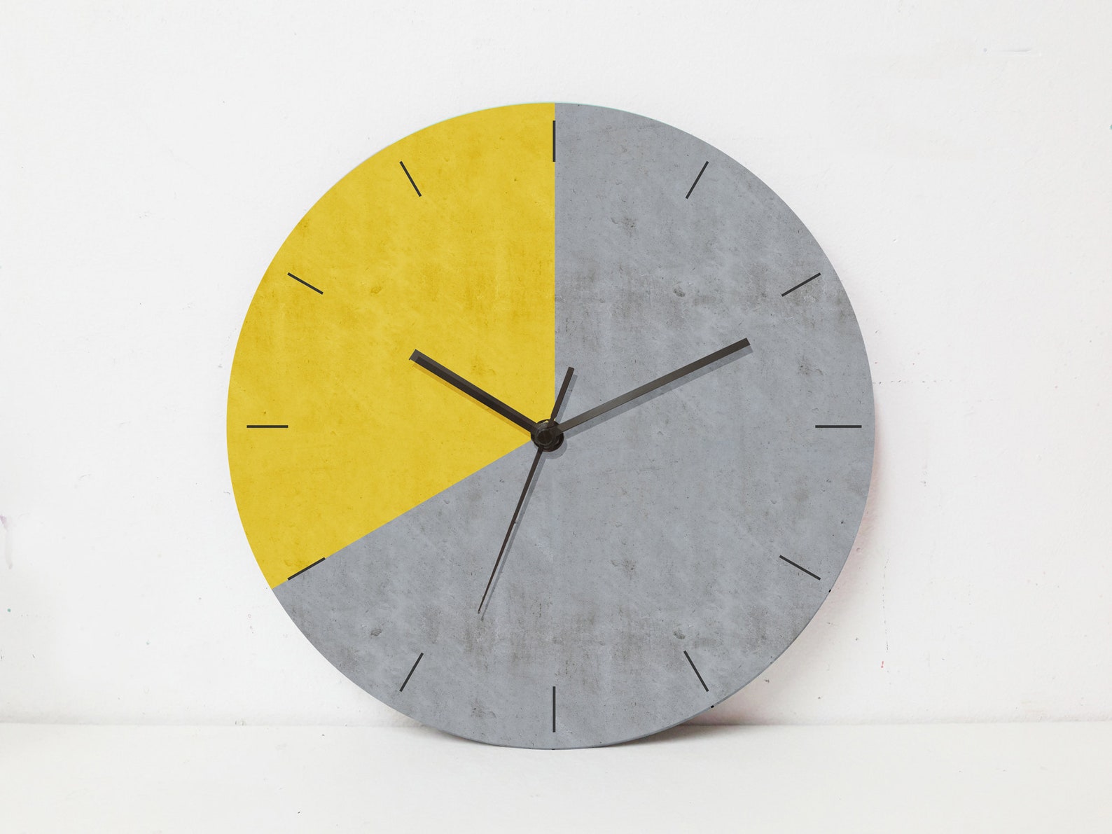 Geometric Wall Clock Minimalist Wall Clock Large Wall - Etsy