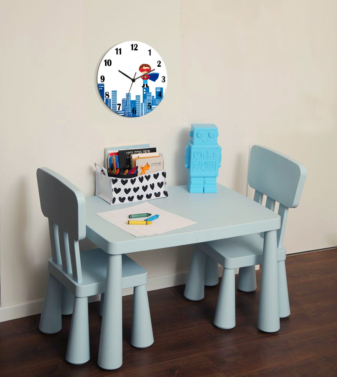 Kids Wall Clock Nursery Clock Nursery Wall Clock Childrens | Etsy