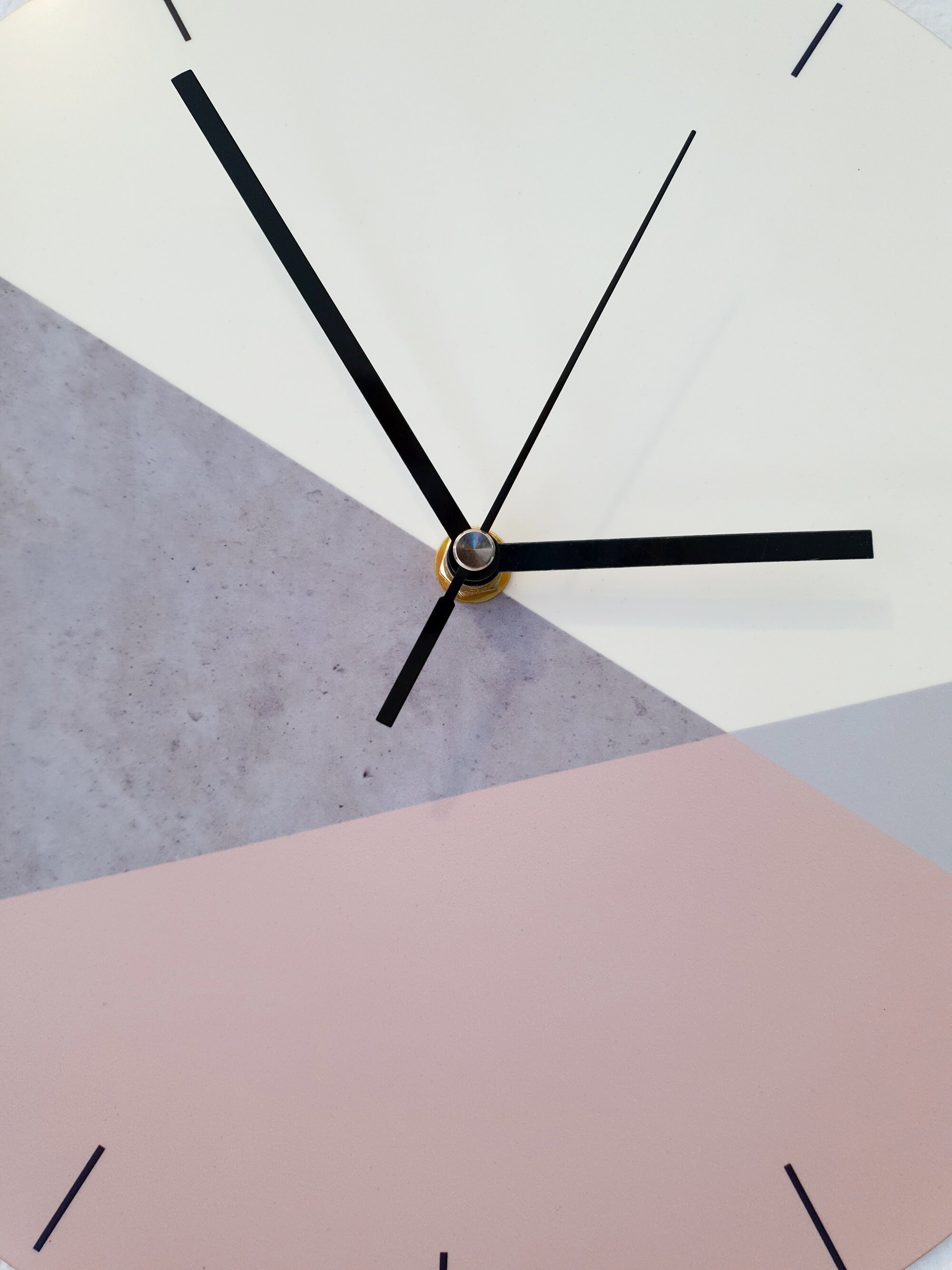 Geometric Wall Clock Minimalist Wall Clock Large Wall | Etsy