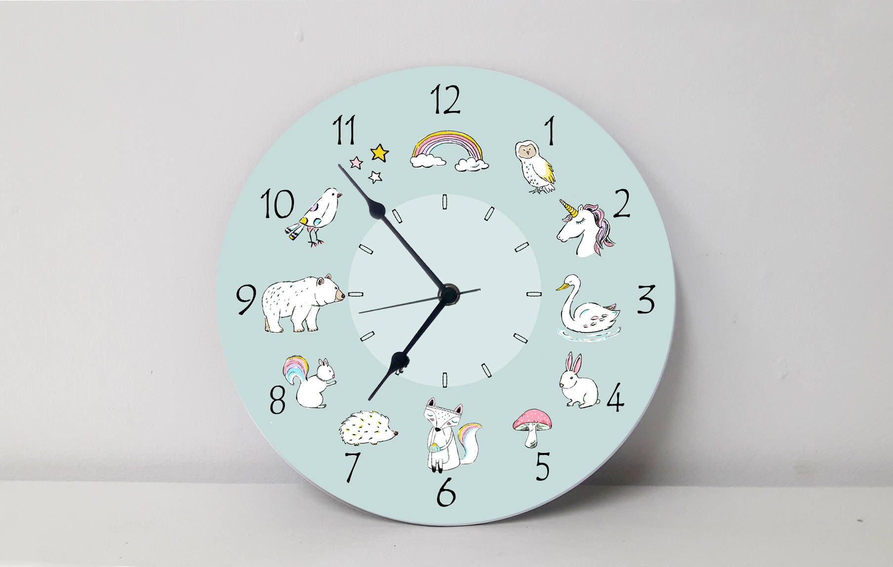 Kids Wall Clock, Nursery Clock, Nursery Wall Clock, Childrens Wall ...