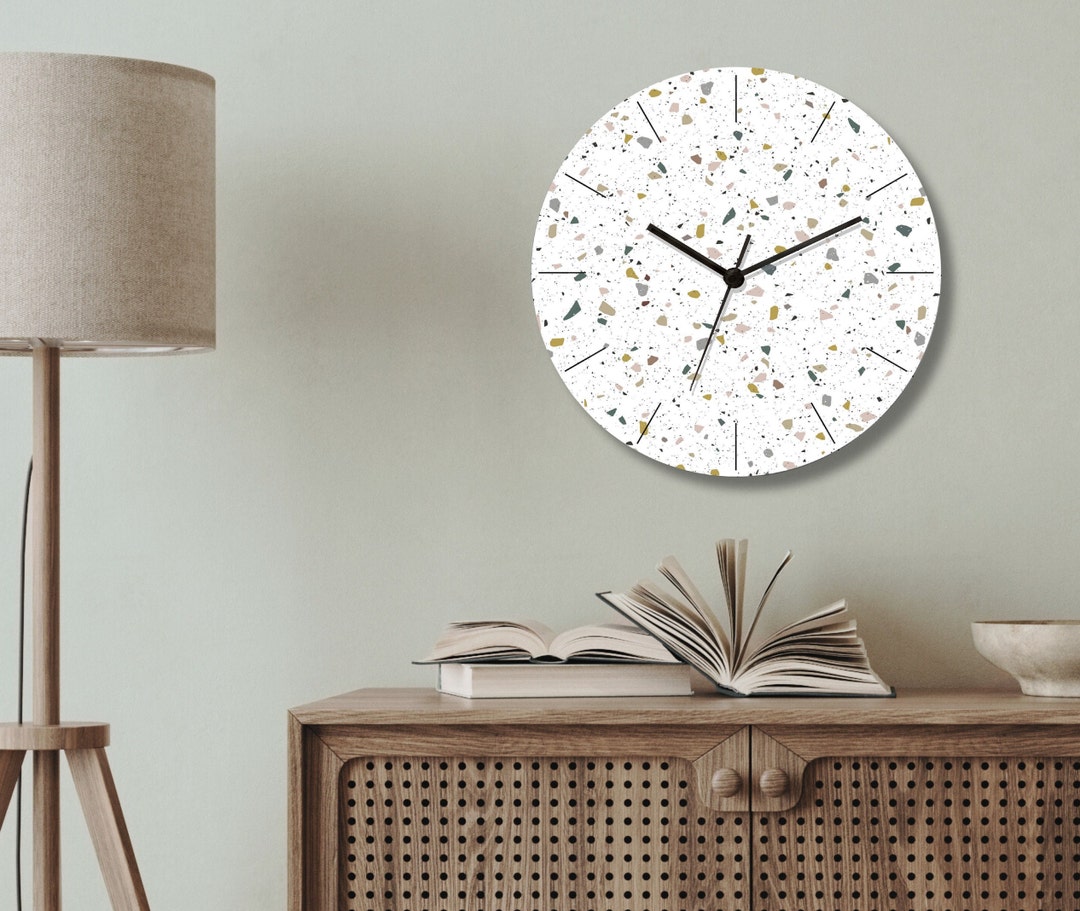 Boho Clock, Wood Wall Clock Modern, Contemporary Wall Clock Gift, Boho ...