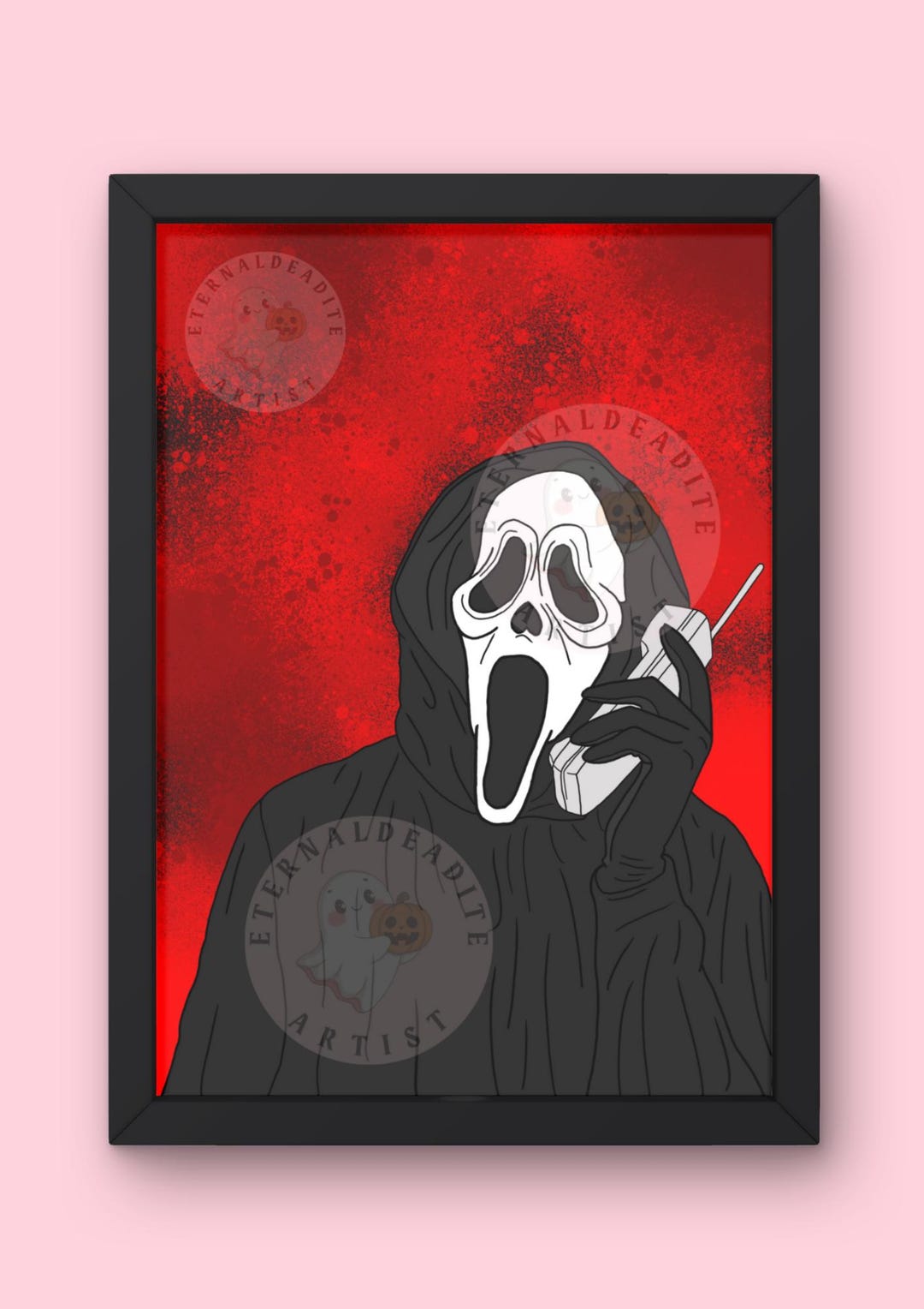 Ghostface Scream Art Print: Horror Movie Artwork - Etsy