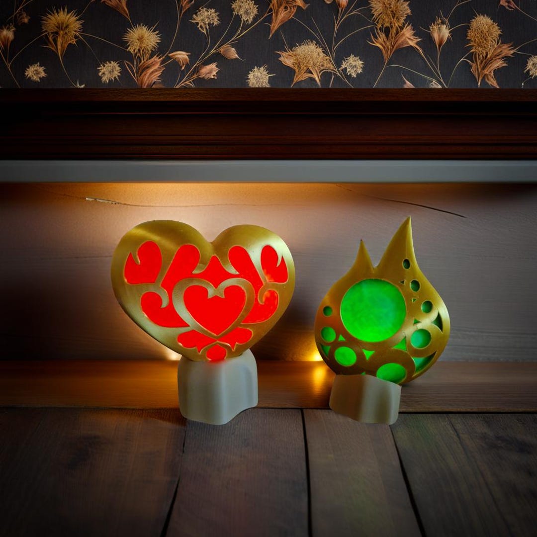 Zelda Heart & Stamina Container LED BOTW TOTK - Etsy