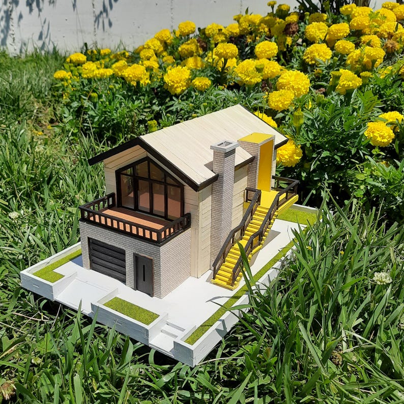 Architectural Project Modern Villa Model House DWG File DIY Build Your ...
