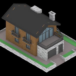 Architectural Project Modern Villa Model House DWG File DIY Build Your ...