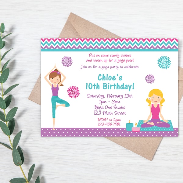 Yoga Birthday Party - Etsy