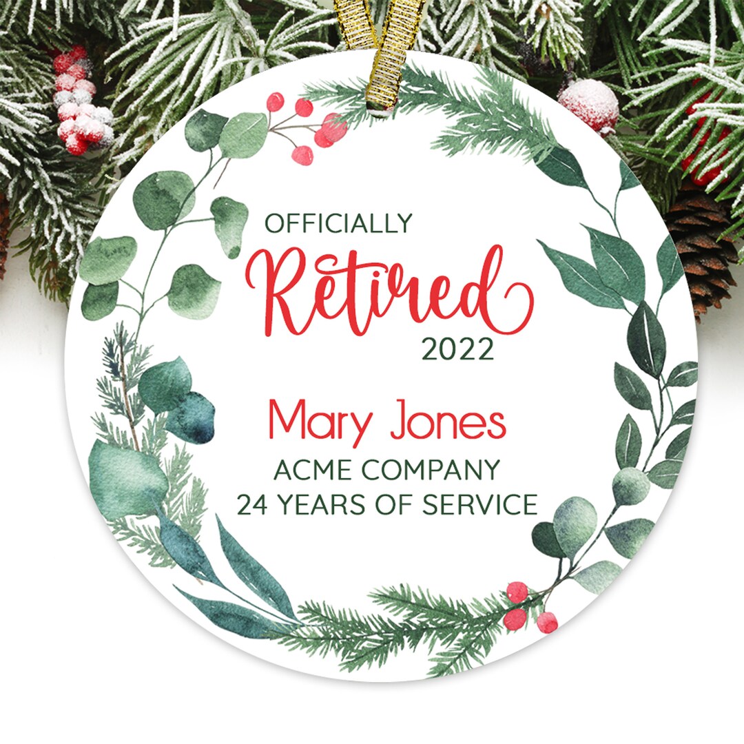 Retirement Gift Retirement Christmas Ornament GIFT BOX Included - Etsy