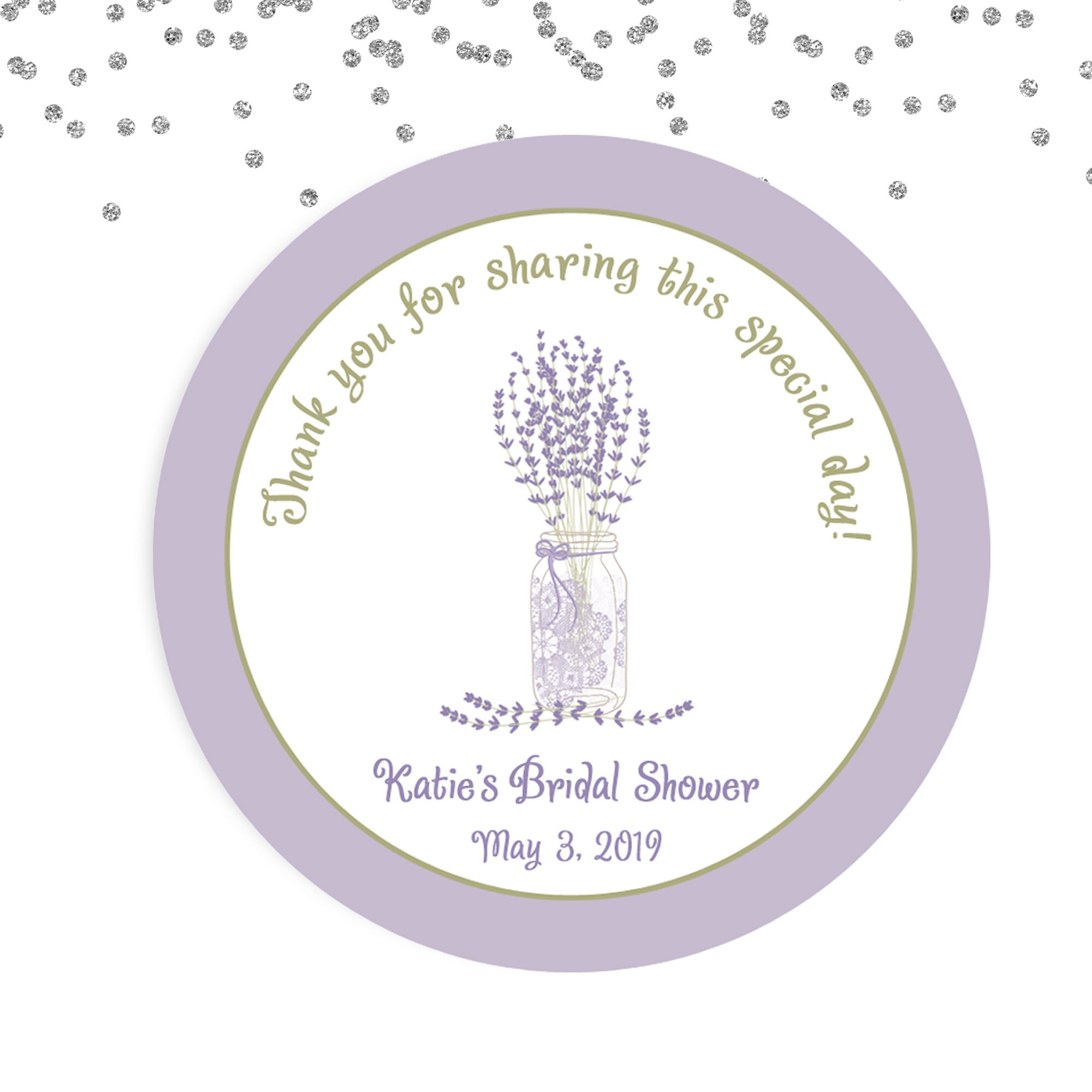 Purple Wedding Sticker Wedding Favor Tags Lavender Bridal | Etsy