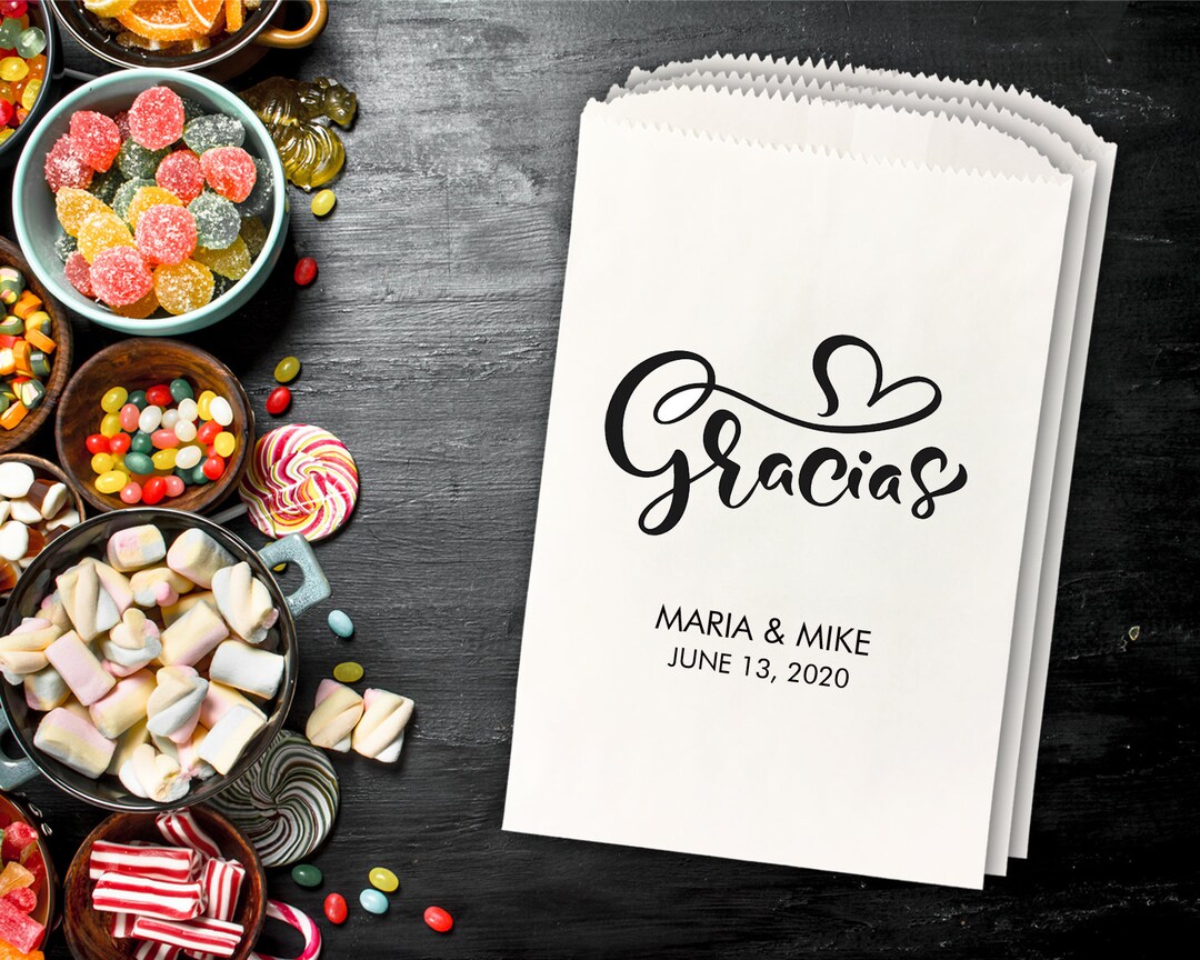 Wedding Favor Bags Snack Table Bags Dessert Table Bags Wedding Snack ...