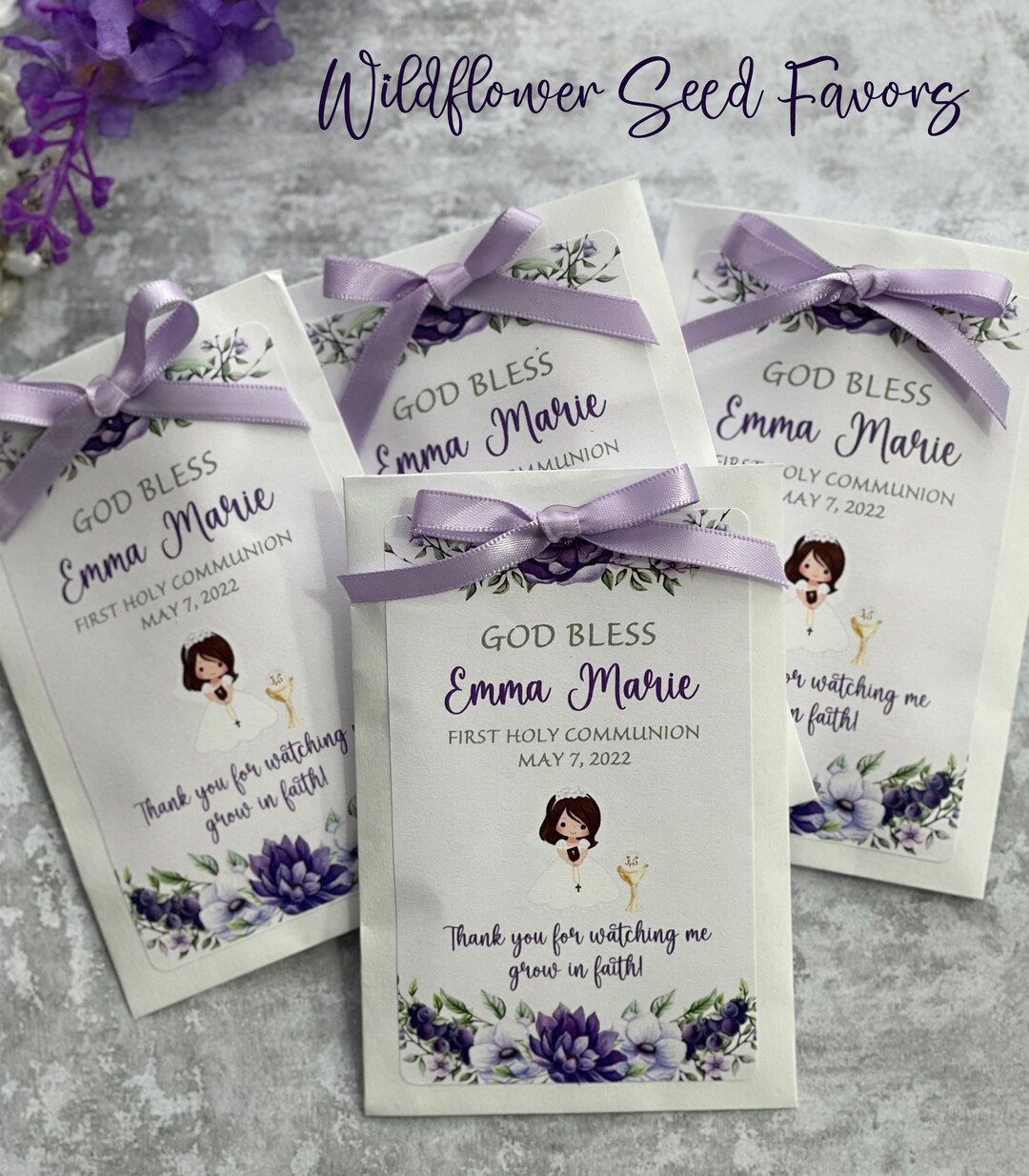 First Communion Favors First Holy Communion Favors Wildflowers Favors ...
