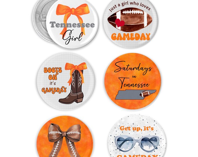 Gameday Buttons Football Game Day Buttons for College Games - Etsy