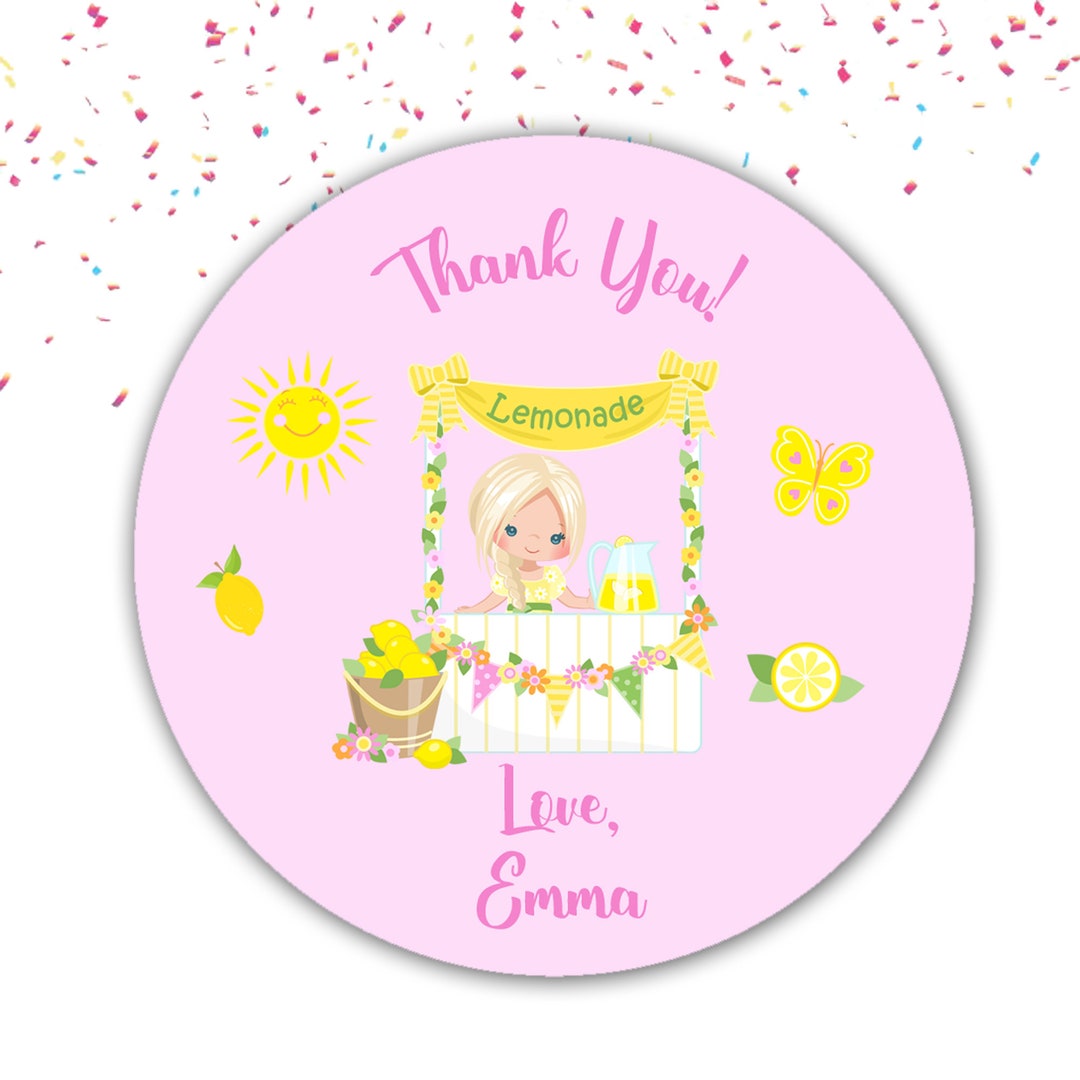 Lemonade Stand Stickers Lemonade Stand Birthday - Etsy