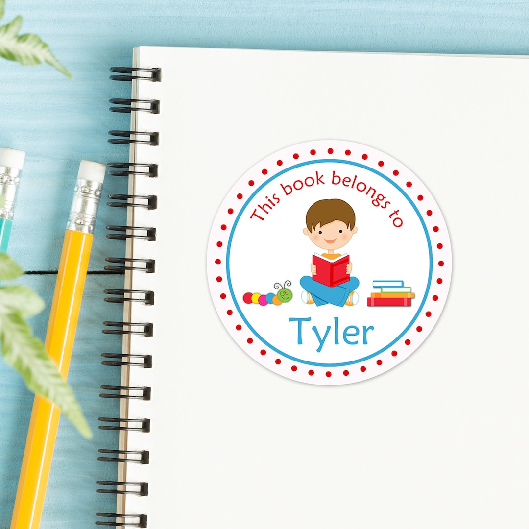 Personalized Book Sticker This Book Belongs to sticker School Sticker ...