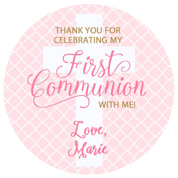 First Communion Sticker First Communion Favor Tag. Holy | Etsy