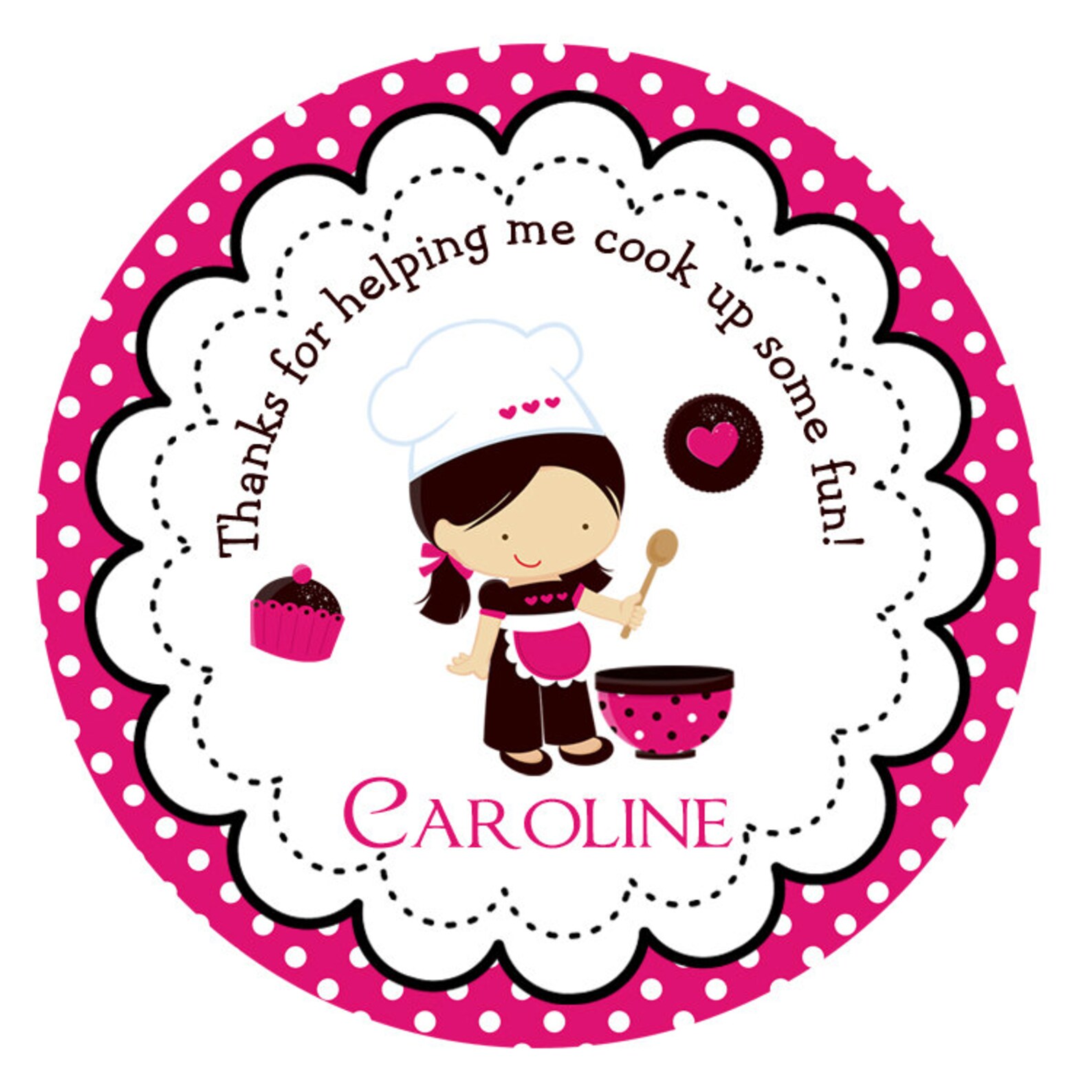 Cooking Birthday Stickers Cooking Party Stickers Cooking Birthday Party ...