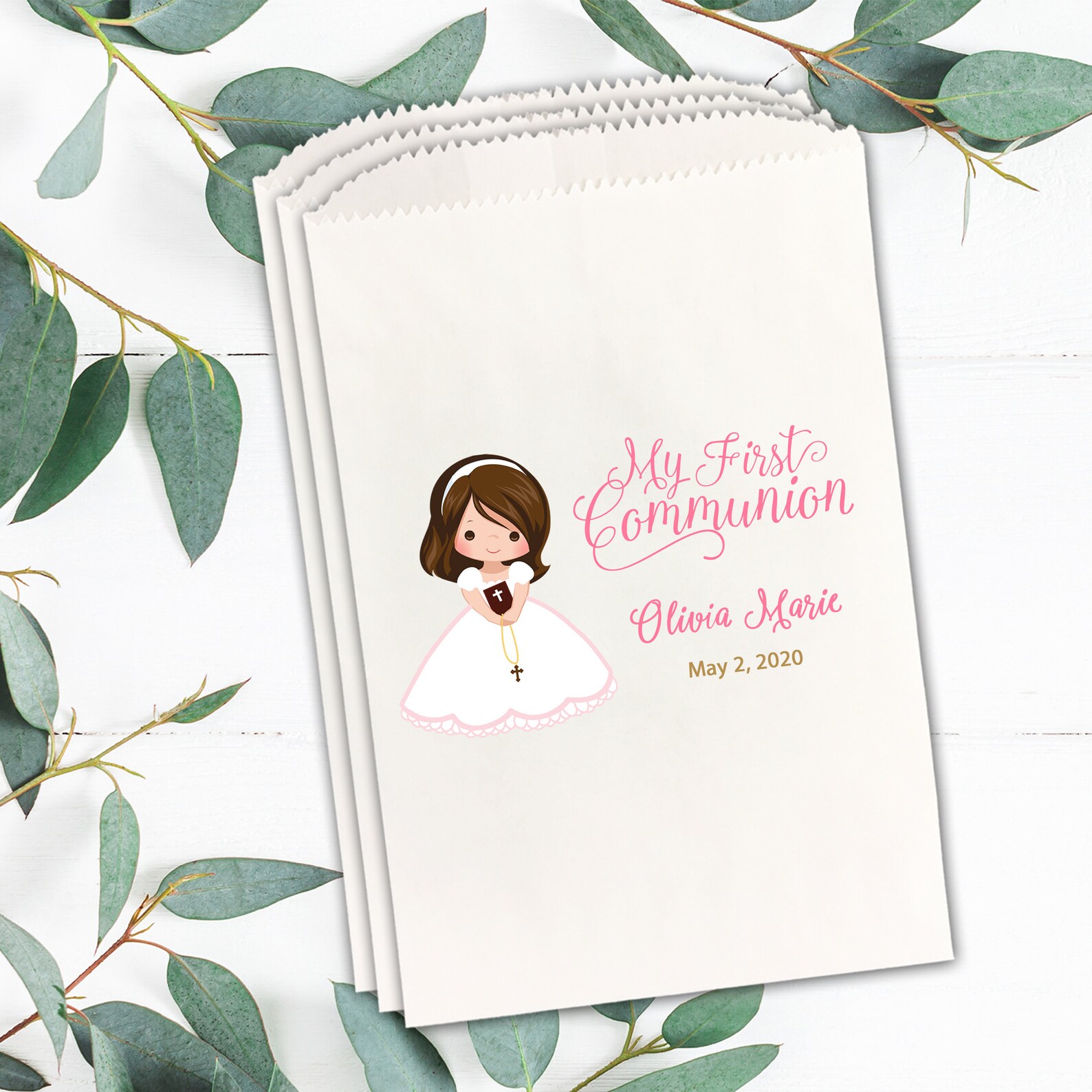 Personalized First Communion Favor Bag Bakery and Candy Buffet | Etsy