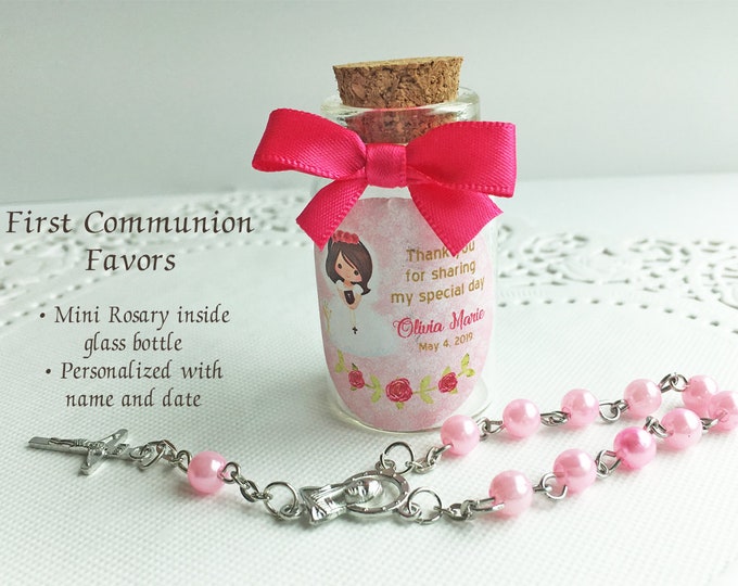First Holy Communion Favors Communion Rosary Favor - Etsy