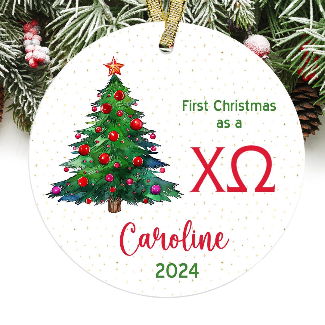Chi Omega Christmas Ornament Personalized Gift for Chi Omega Sorority ...