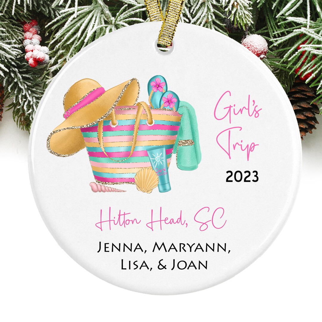Girls Trip Christmas Ornament Personalized Keepsake Ornament Beach Trip ...