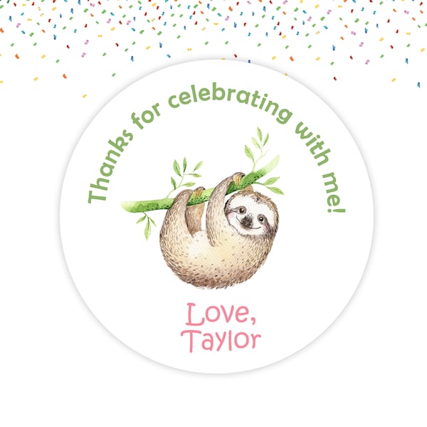 Sloth Birthday - Etsy