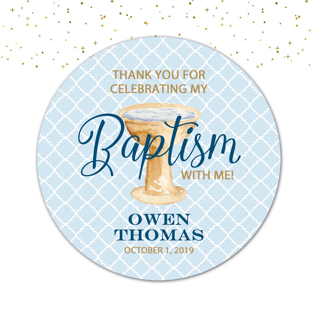 Baptism Stickers Baptism Favor Stickers Baptism Favor Tags Baptism ...