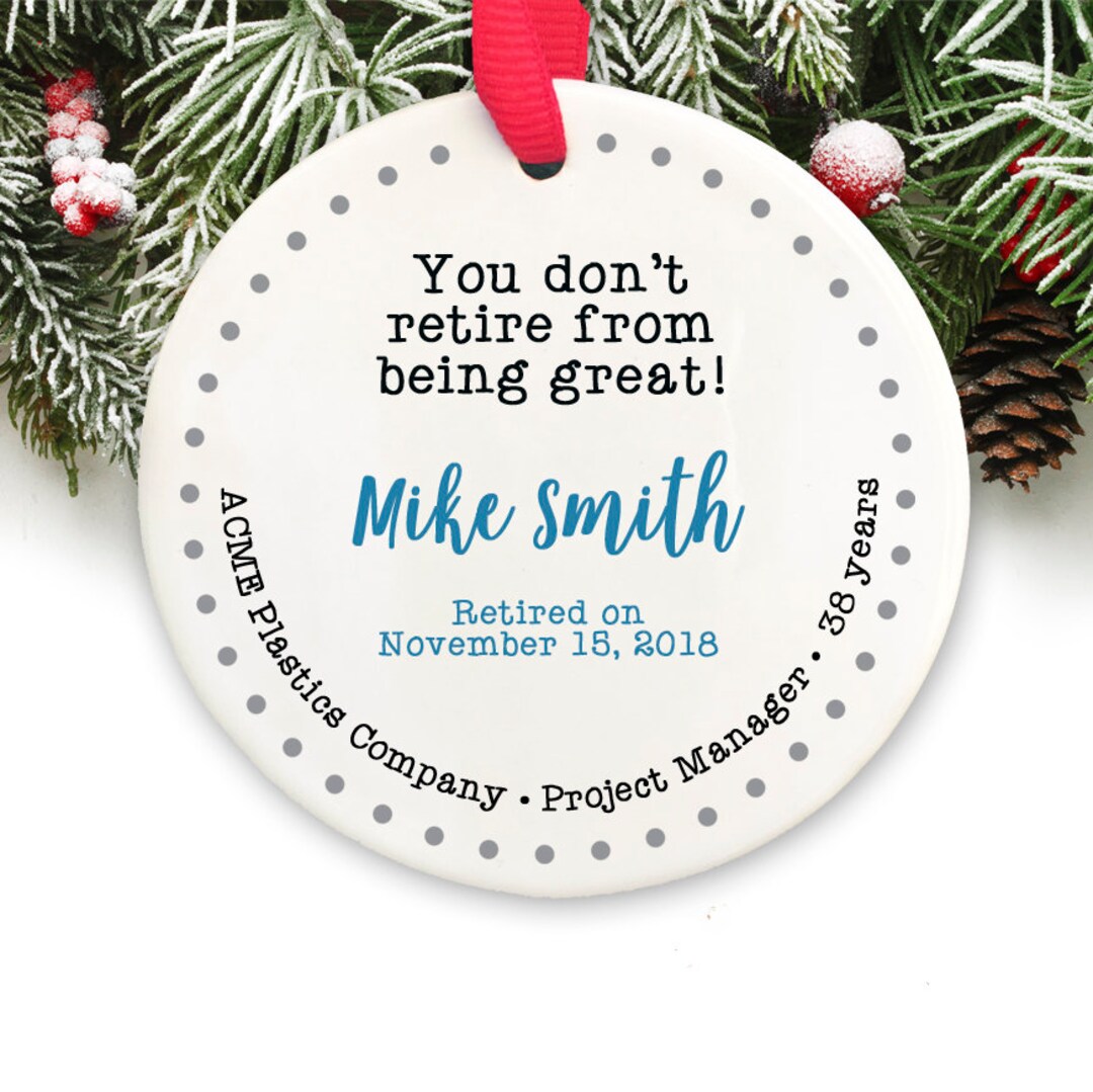 Retirement Gift Retirement Christmas Ornament GIFT BOX Included - Etsy