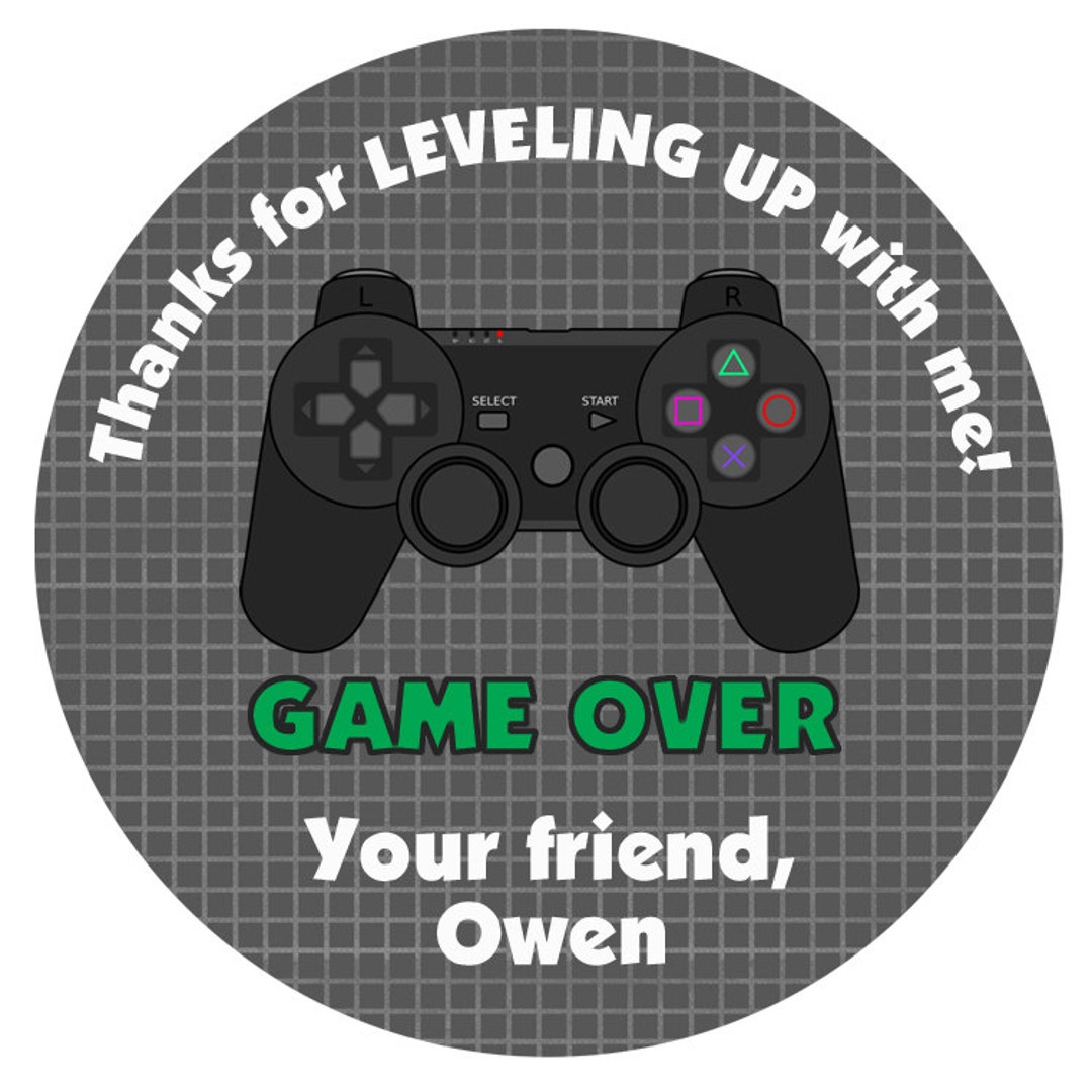 Video Game Birthday Party Sticker --video Game Sticker -- Video Game ...