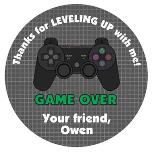 Video Game Birthday Party Sticker --video Game Sticker -- Video Game ...
